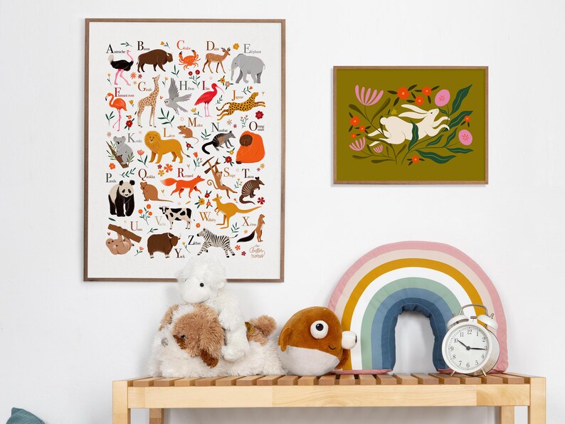 Animal Alphabet Poster 30x40 - Alphabet Poster, French Alphabet ...
