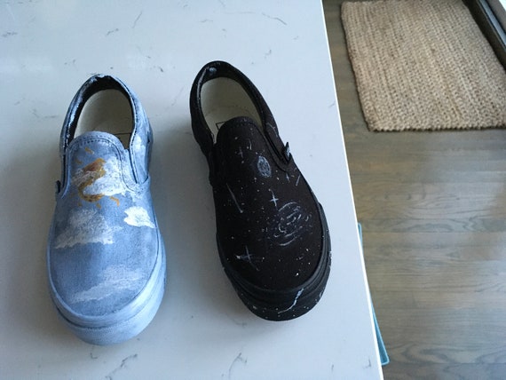 Bybo Custom Painted Vans Day / Night - Etsy