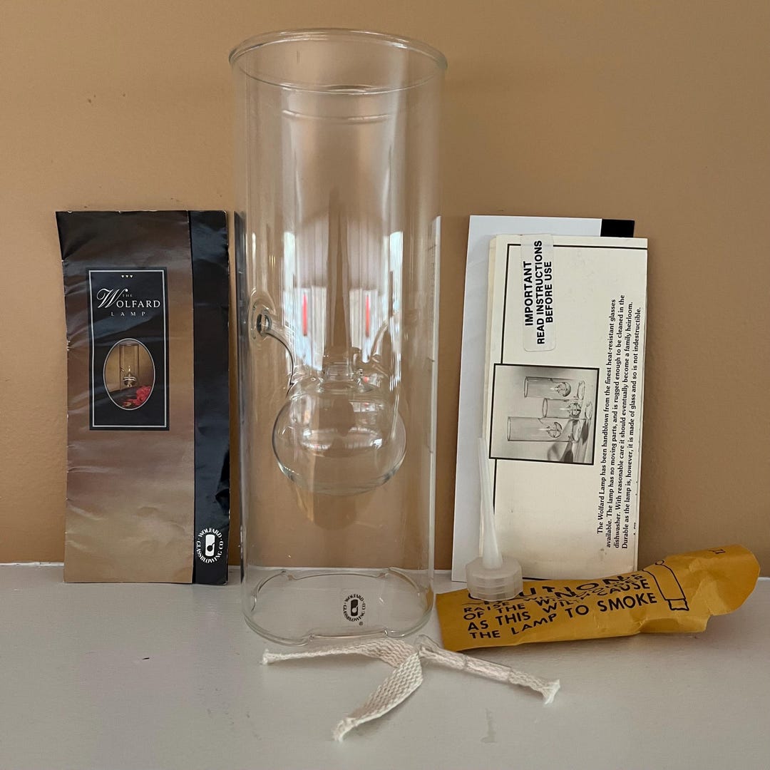 12 Vintage Wolfard Oil Lamp Hand Blown Clear Classic Chamber - Etsy