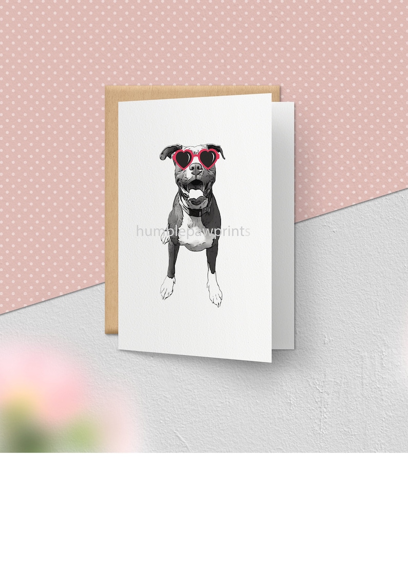 Instant Download Digital File | Pitbull Valentine Card | Dog Valentine ...
