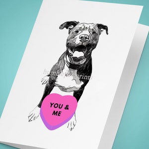 Instant Download Digital File | Pitbull Valentine Card | Dog Valentine ...