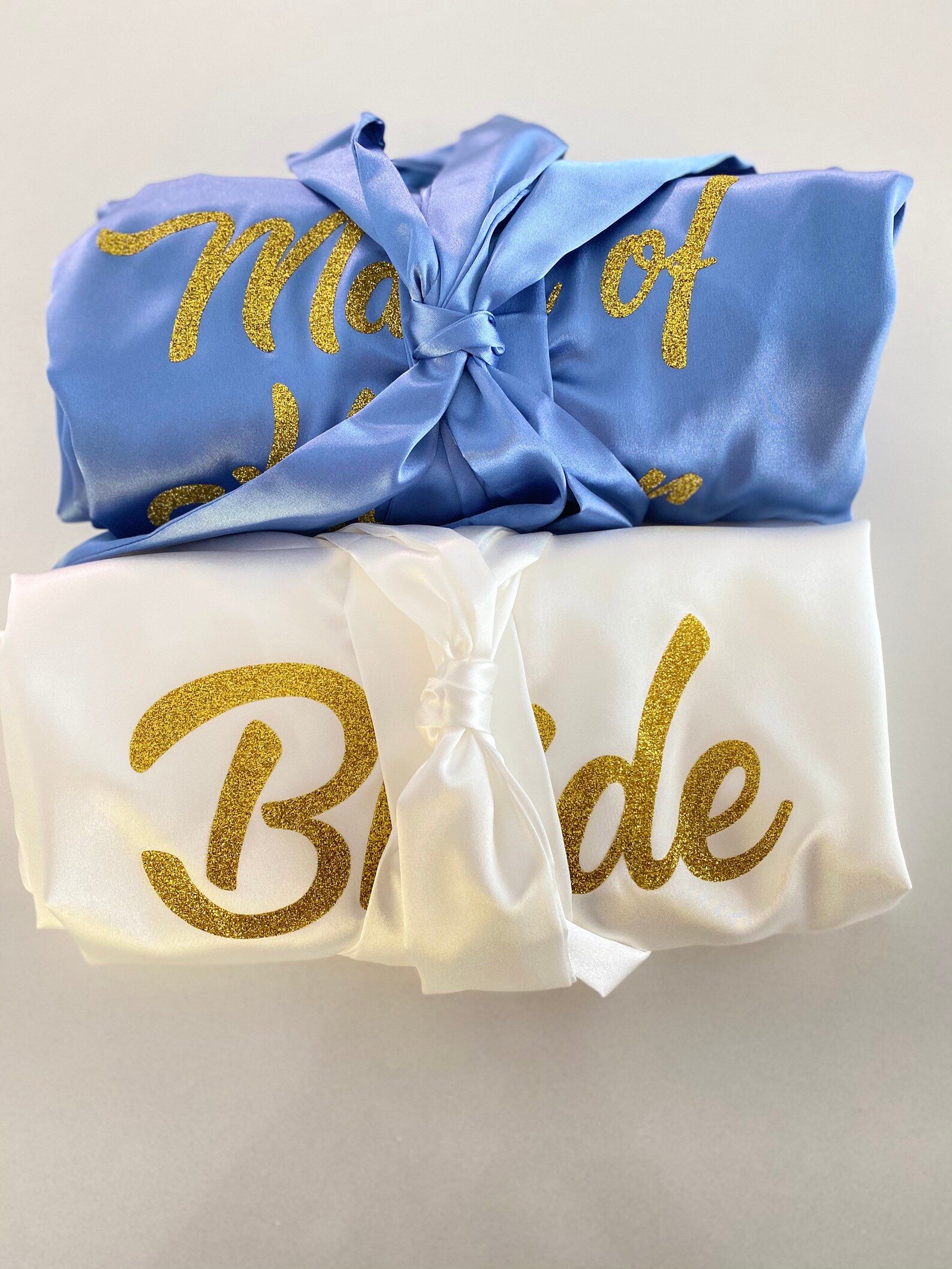 Personalised Lace Trim Robes for Bride or Bridesmaid. Wedding | Etsy ...