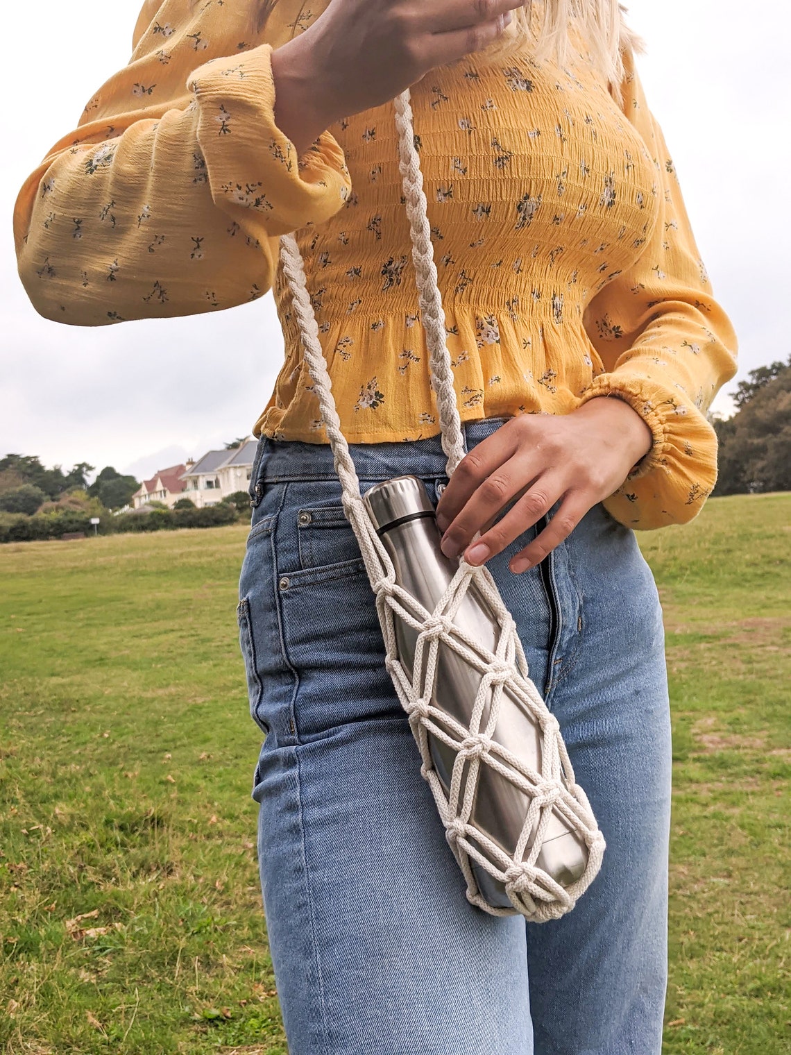 Macrame Bottle Holder Bohemian Bottle Bag Gifts for Her | Etsy
