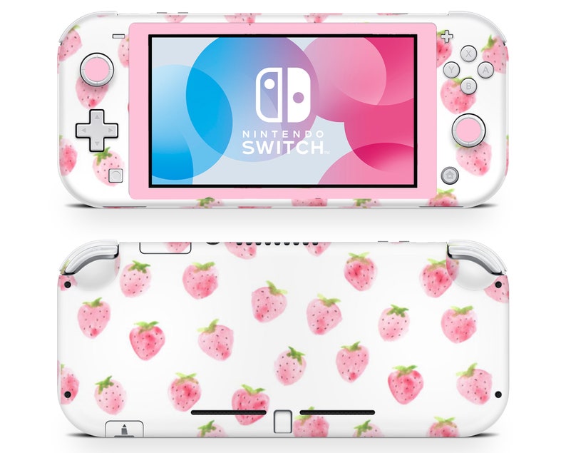 Cute Strawberry Nintendo Switch Lite Skin Cute Nintendo | Etsy