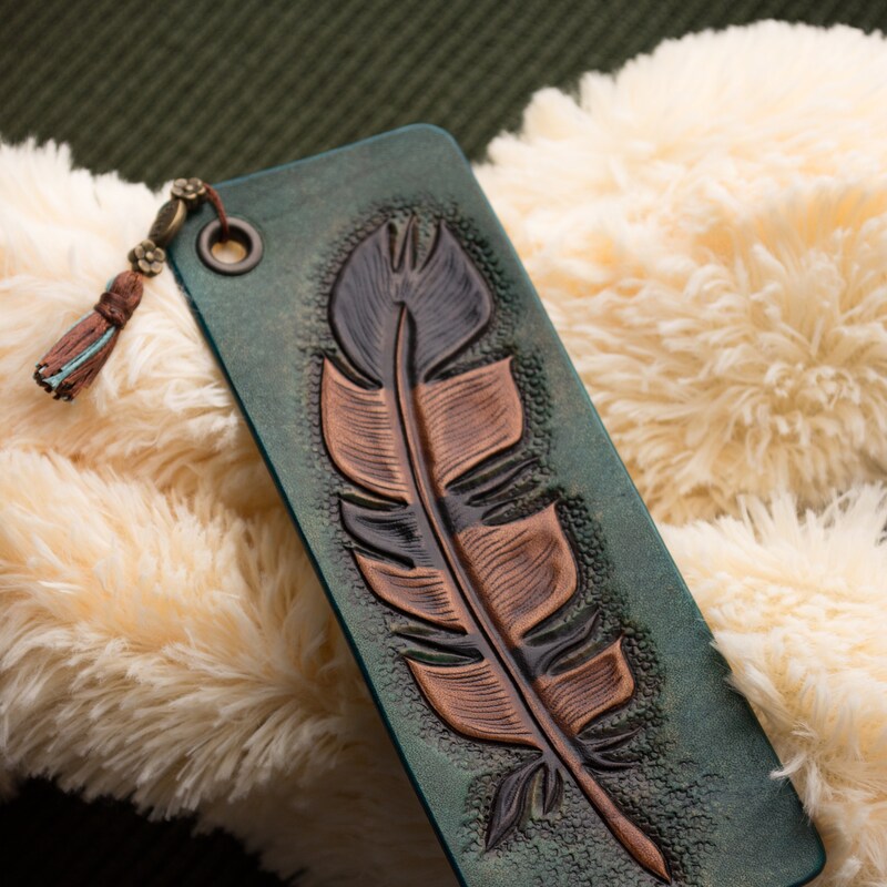 Leather Bookmark - Etsy