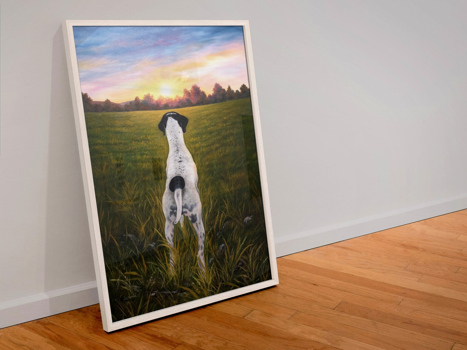 English Pointer Art GSP Hunting Dog Painting Pet Portrait | Etsy