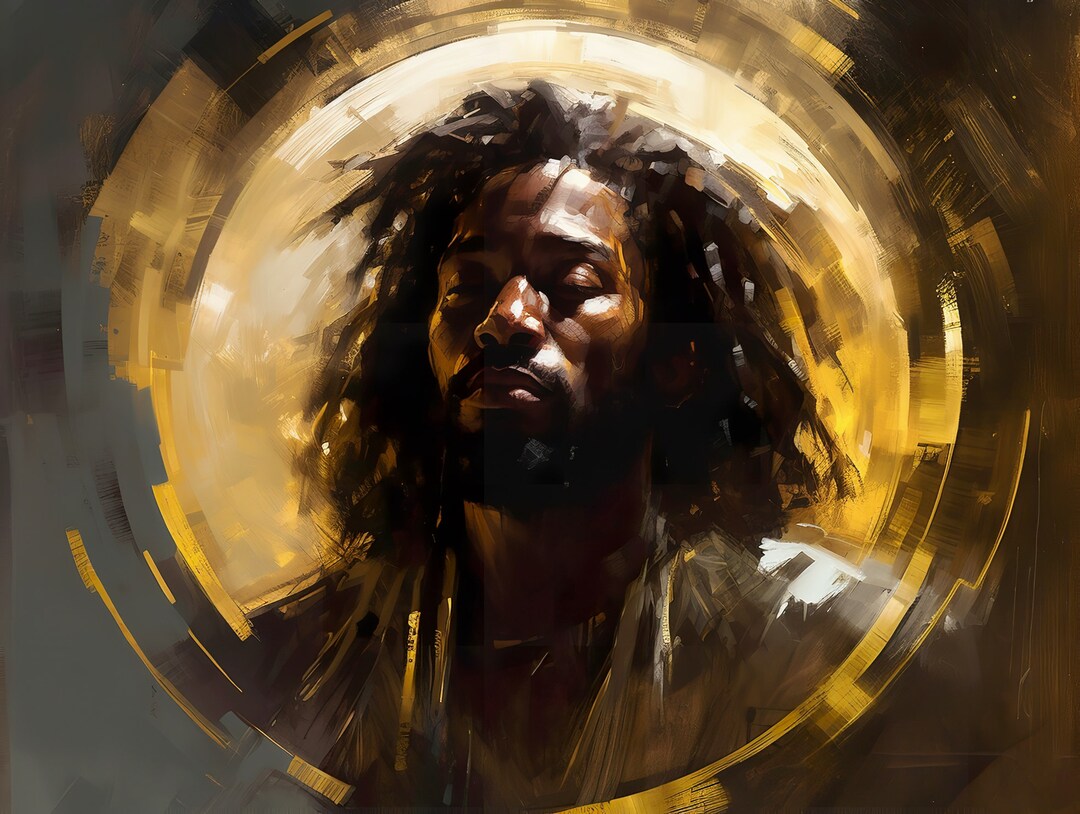 Black Jesus Christ Painting,modern Christian Wall Art,jesus Portrait ...