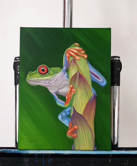 Linda Pintura De Rana