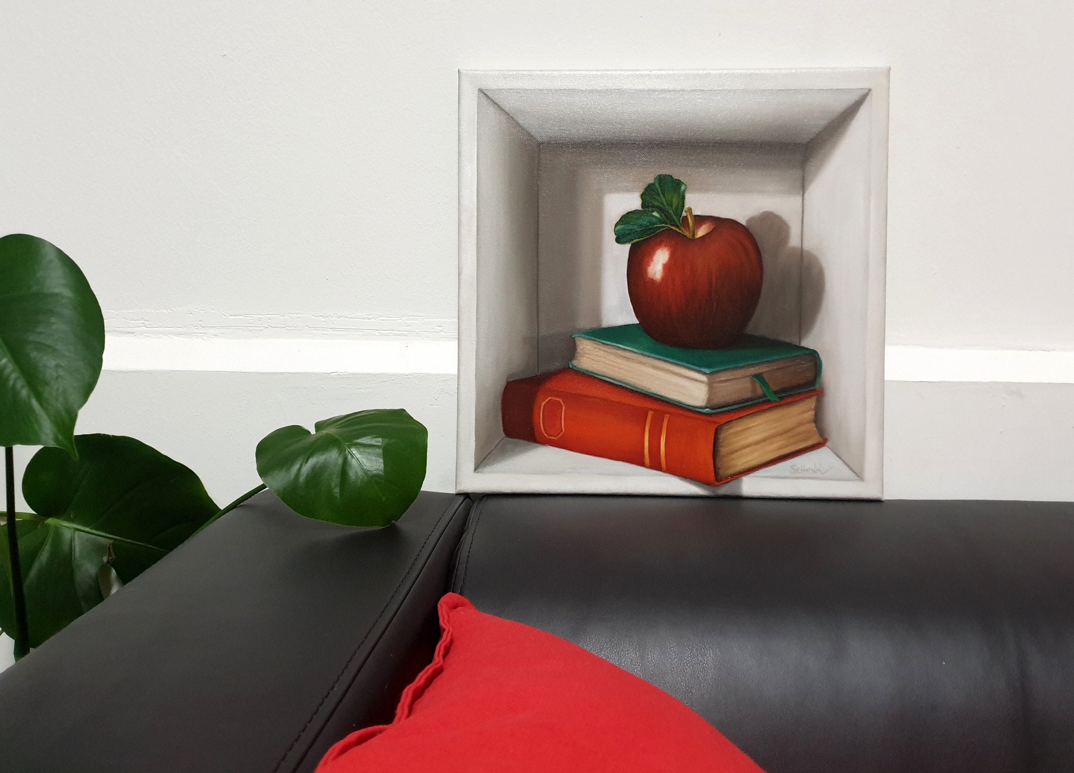 3d Optical Illusion Painting Apple Wall Art Op Fruit Trompe L'oeil ...