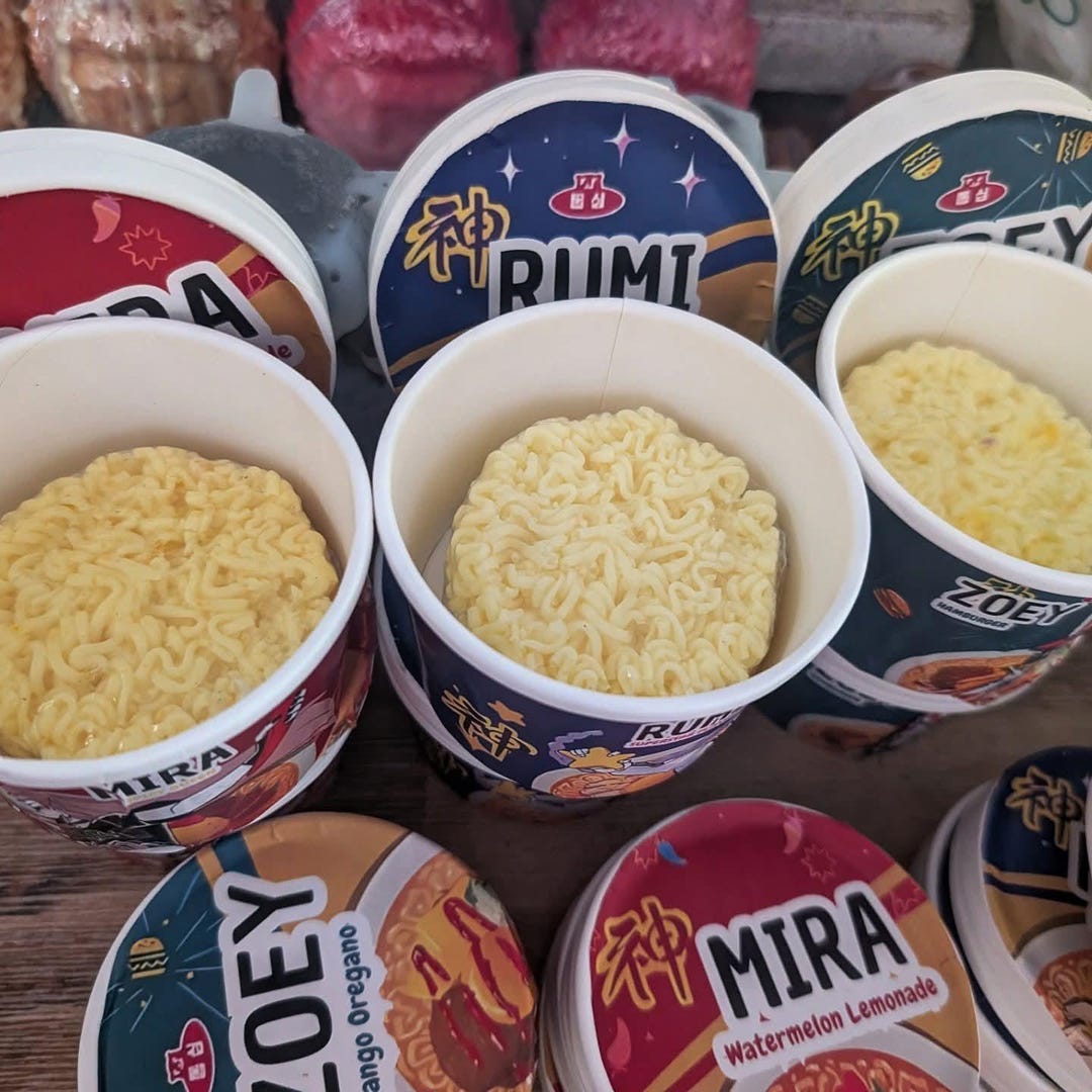 Kpop Demon Hunter Noodle Soap (rumi, Zoe, or Mira) (plain Noodles With ...