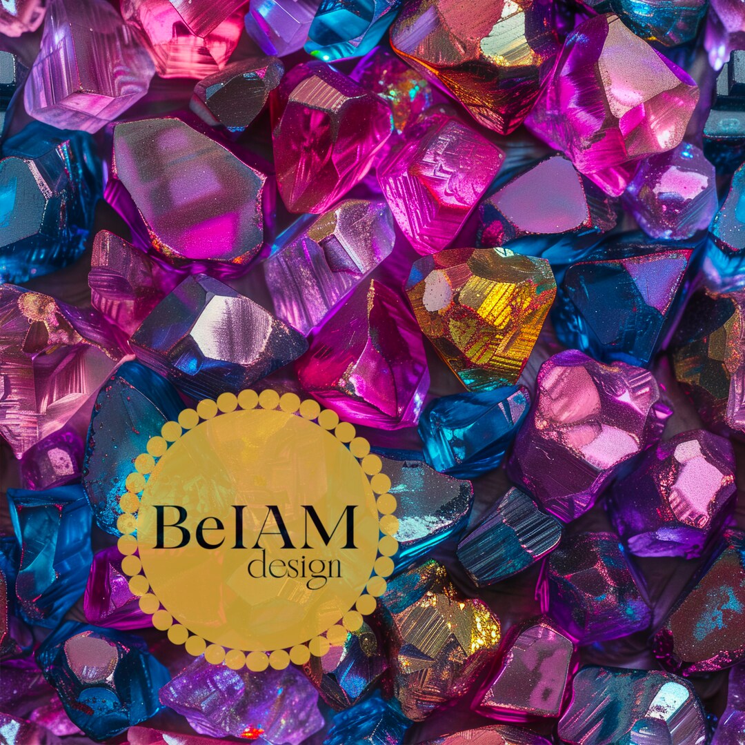 3D Gems Seamless Pattern Repeating File for Fabric Sublimation Download ...