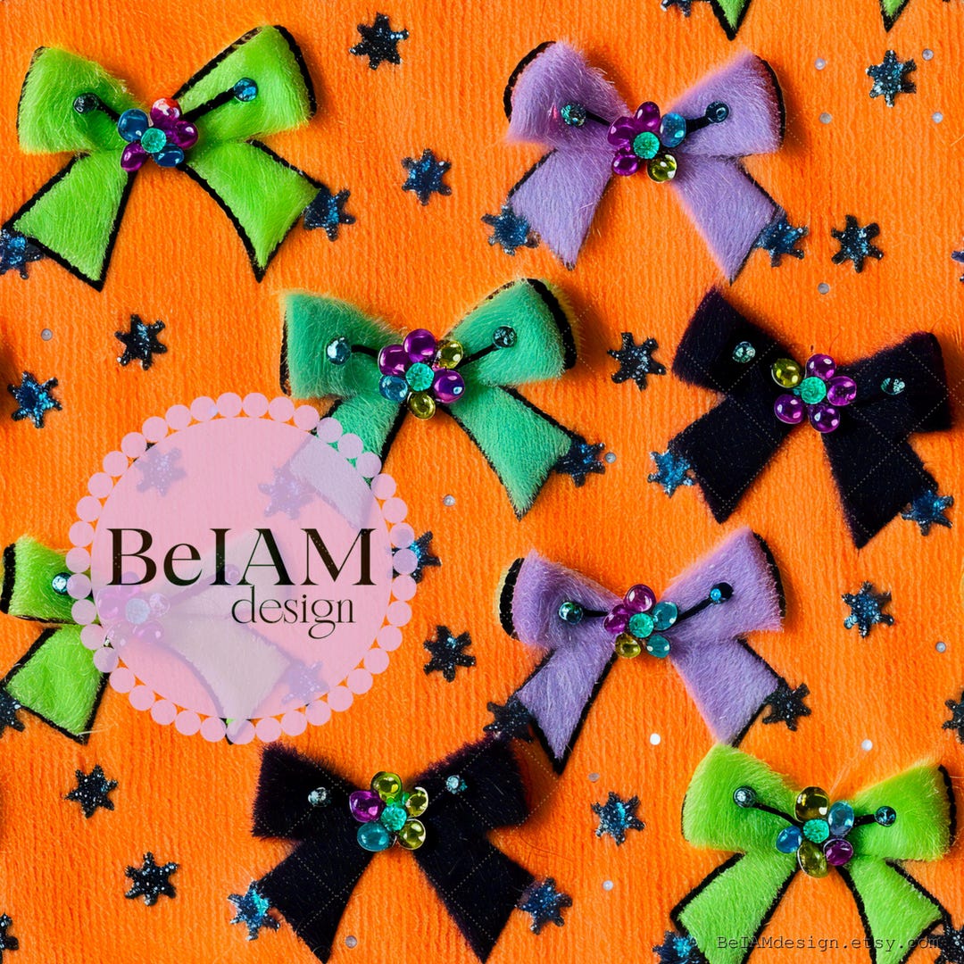 3D Neon Retro Bows Seamless Pattern Repeating File for Fabric ...