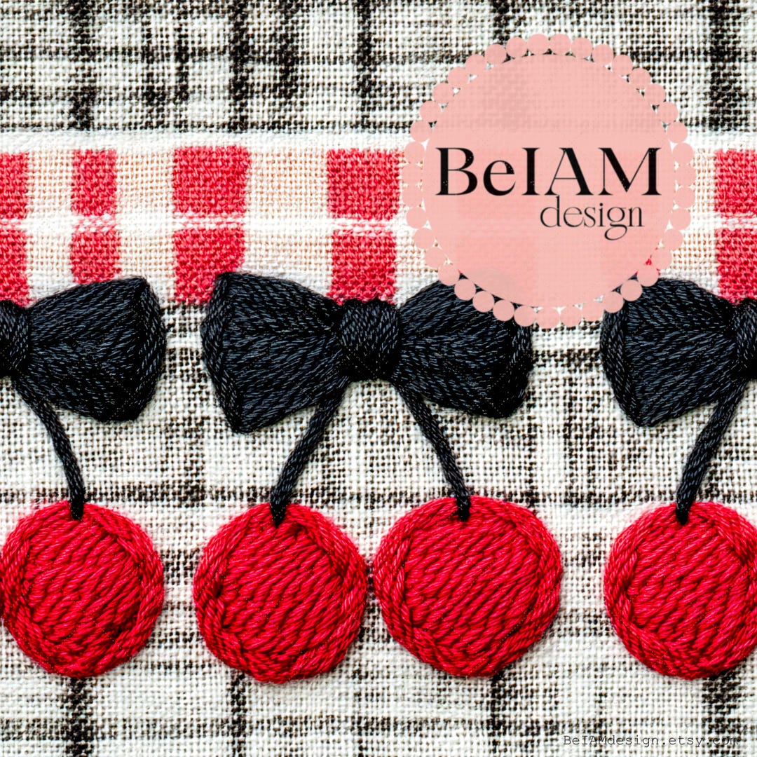 Checkered Cherry Seamless File: Repeat Print for Fabric, Wallpaper ...
