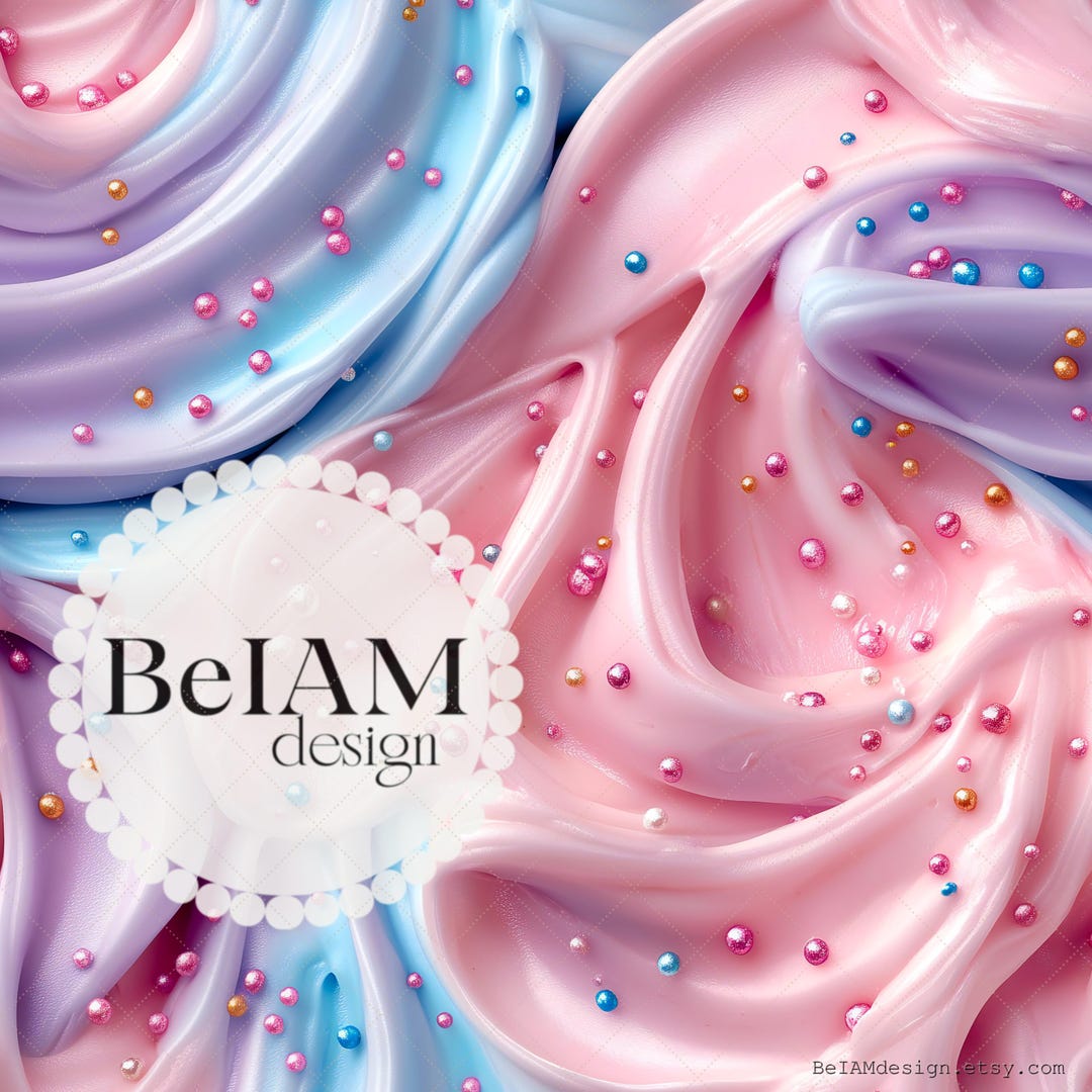 3D Pastel Frosting Sprinkles Seamless File Repeat Print for Fabric ...