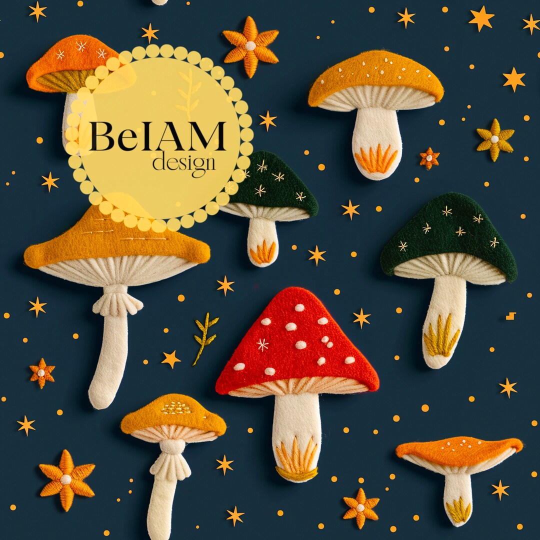 Retro Mushroom Pattern: 3D Seamless File (digital Download) - Etsy