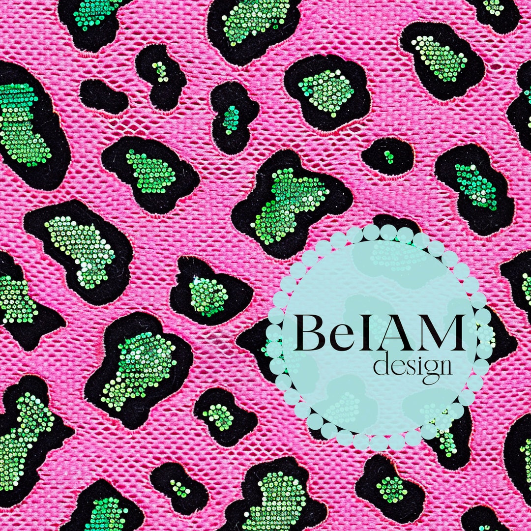 Neon Pink Leopard Print Seamless Pattern: Fabric Sublimation (digital ...