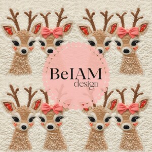 3D Cute Reindeer Seamless Pattern Repeating File for Fabric Sublimation ...