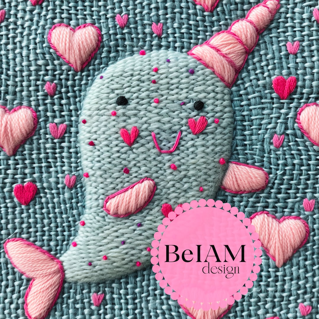 Printable Narwhal Valentine Seamless Pattern Repeating File for ...