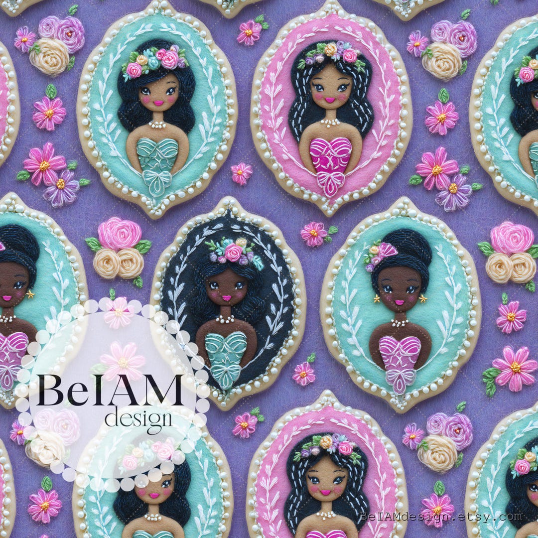 3D Preppy Princesses Seamless Pattern File (digital Download) - Etsy
