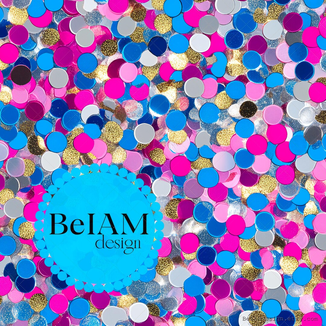 3D Preppy Round Confetti Seamless Pattern Repeat File for Fabric ...