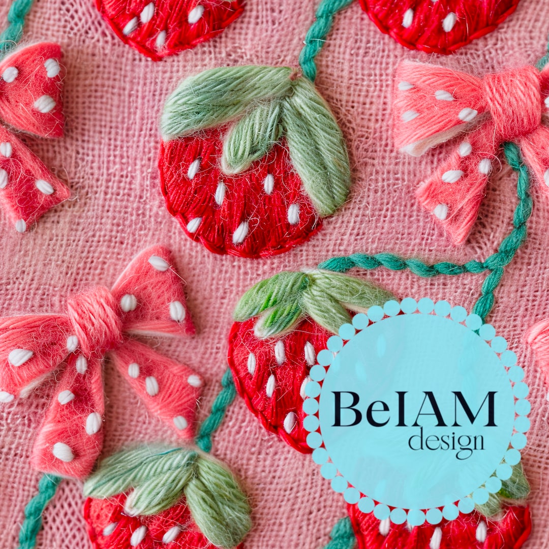 Coquette Strawberry Fabric Pattern: Seamless Repeating File (digital ...