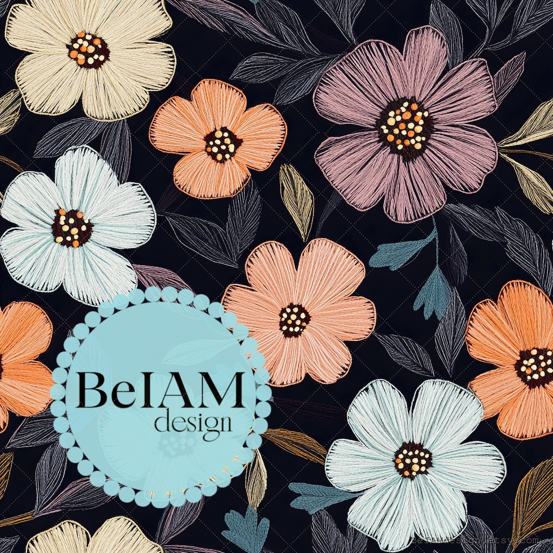 Boho Cottagecore Floral Seamless Pattern Repeat File for Fabric ...