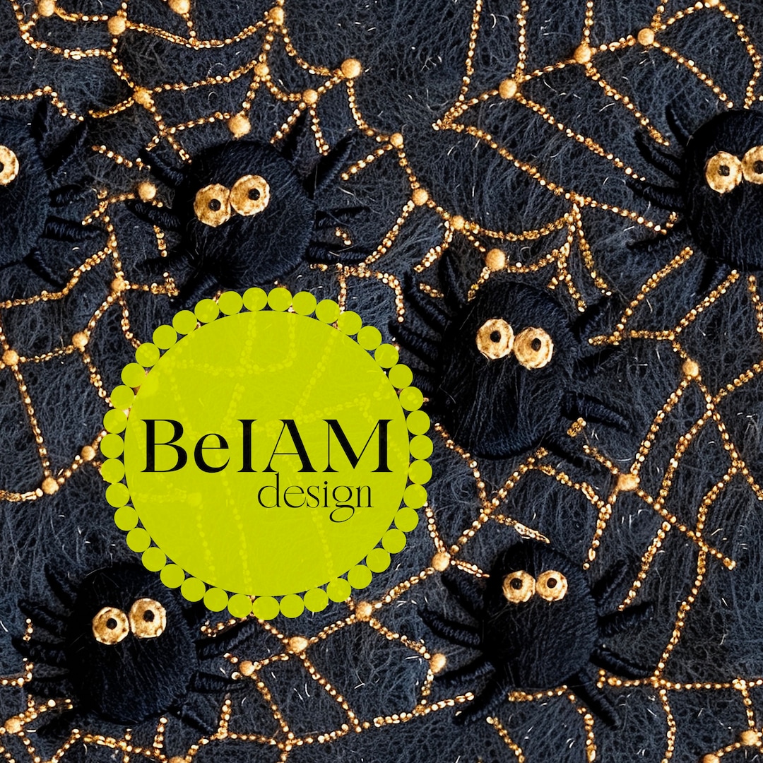 3D Cute Creepy Spiders Seamless Pattern Repeating File Fabric ...