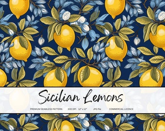 Digital Paper Lemons SEAMLESS - Etsy