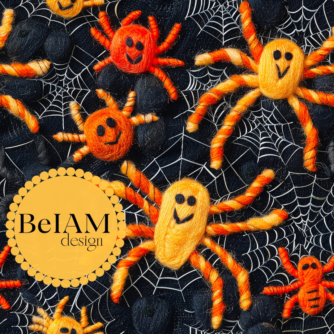 3D Cute Creepy Crawlers Seamless Pattern Repeating File for Fabric ...