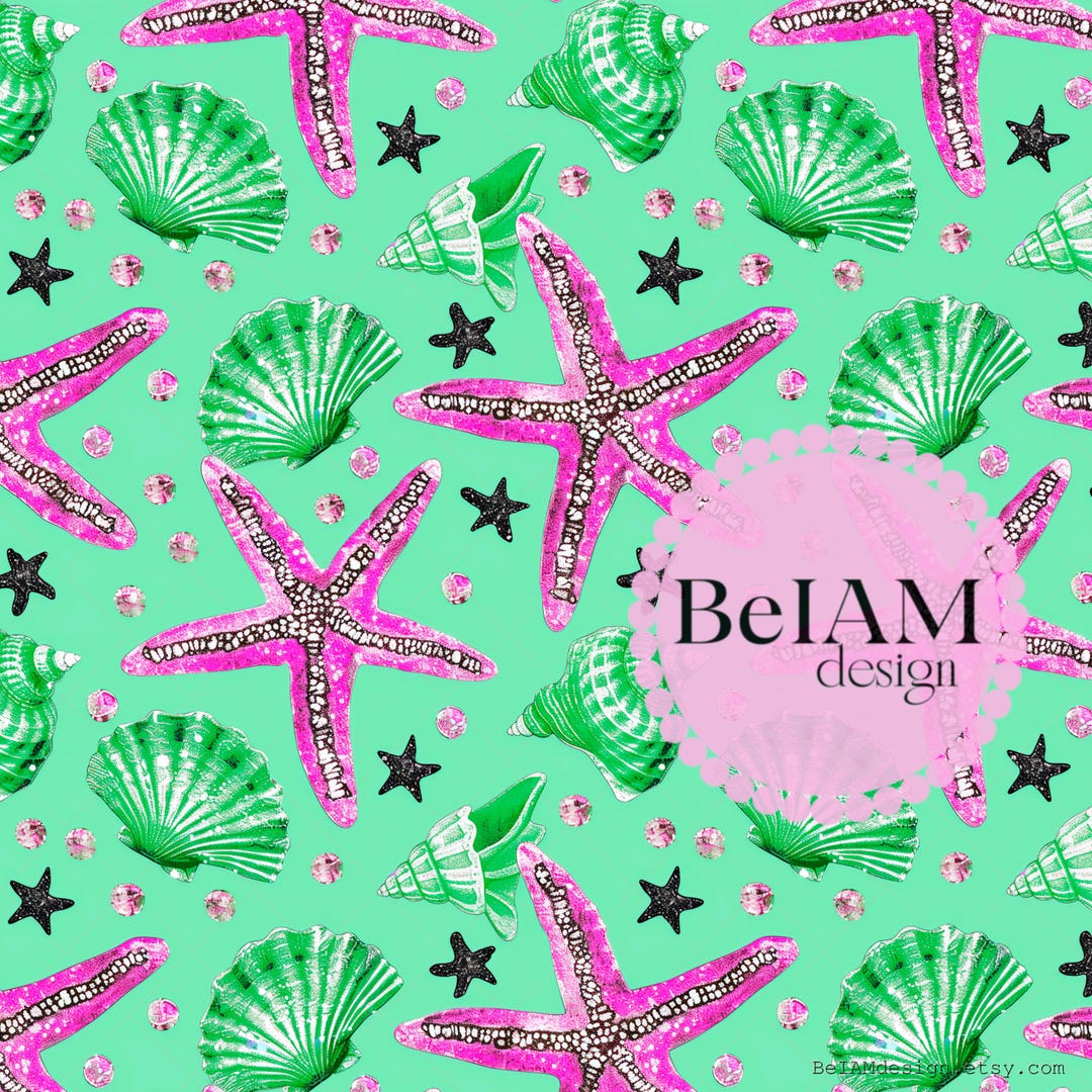 Preppy Beach Seamless Pattern Repeating File for Fabric Sublimation ...
