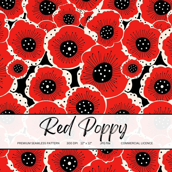 Poppy Fabric - Etsy