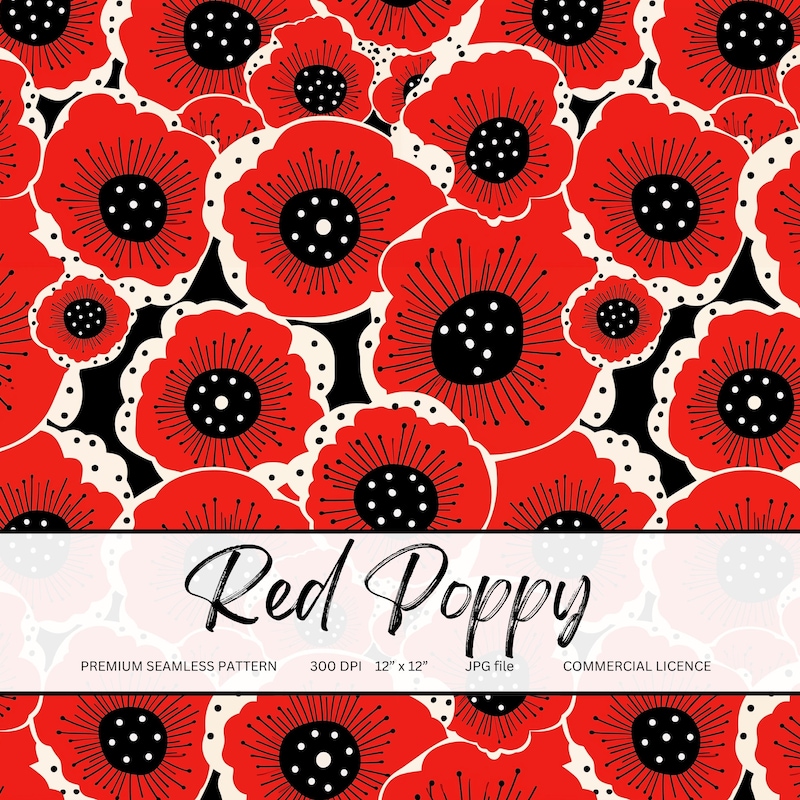 Poppy Fabric - Etsy