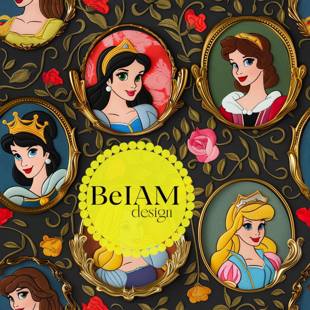 Textured Retro Princess Seamless Pattern Repeating File Fabric ...