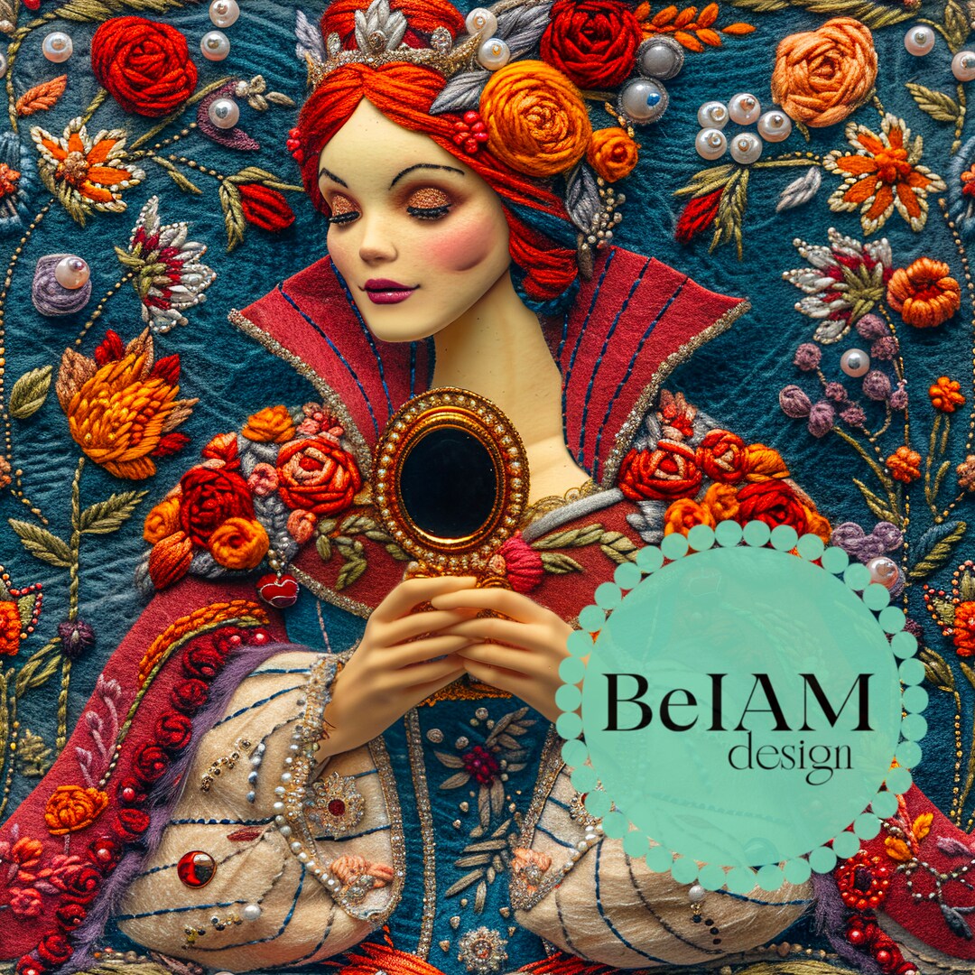 3D Floral Evil Queen Seamless Pattern: Fabric Sublimation (digital Download) - Etsy