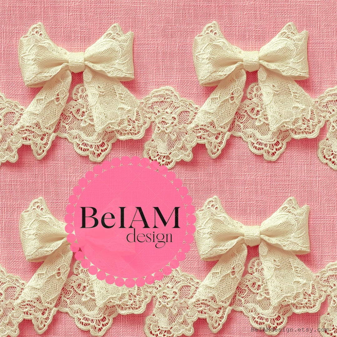 3D Cute Boujee Coquette Ivory Lace Seamless File Repeat Print for ...