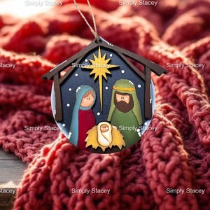 Handmade Nativity Christmas Ornament, DIY Kit or Hand-painted ...