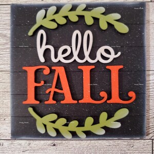 Fall Tile Inserts, DIY Kit or Hand-painted, Fall Decor, DIY Fall Craft ...
