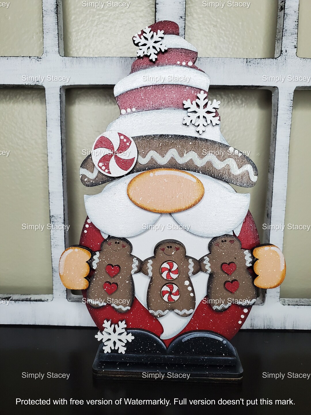 Gingerbread Gnome or DIY Kit or Hand-painted, Christmas Shelf Sitter ...