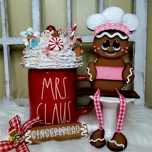 Dangling Leg Gingerbread Shelf Sitter, Gingerbread DIY Wood Kit, Tiered ...