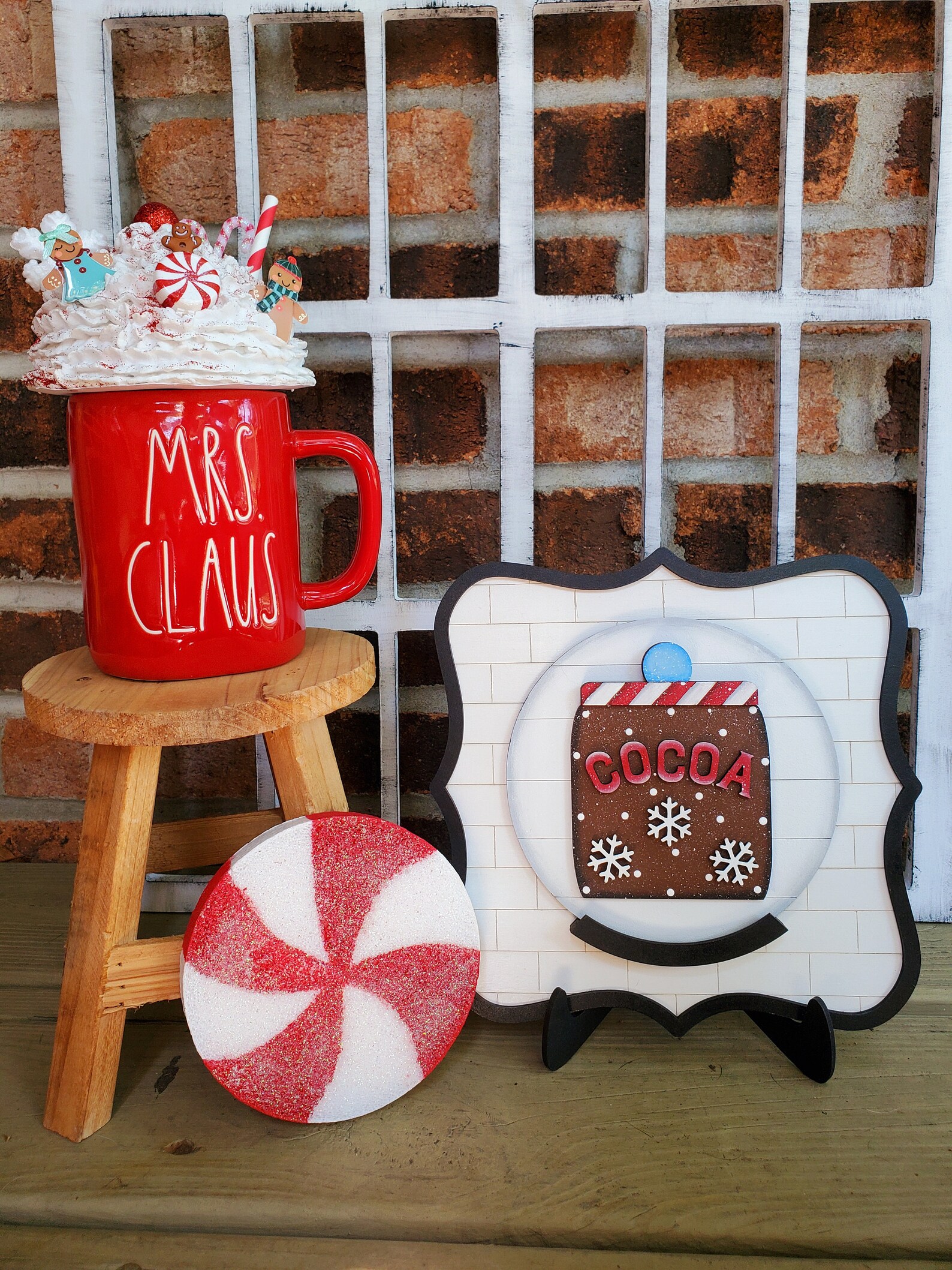 Hot Cocoa Bar 6 Inch Rounds, DIY Kit or Hand-painted, Hot Cocoa Sign ...