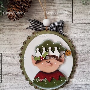 Elf Christmas Ornament DIY Kit or Hand-painted, Girl/boy Elf Ornament ...
