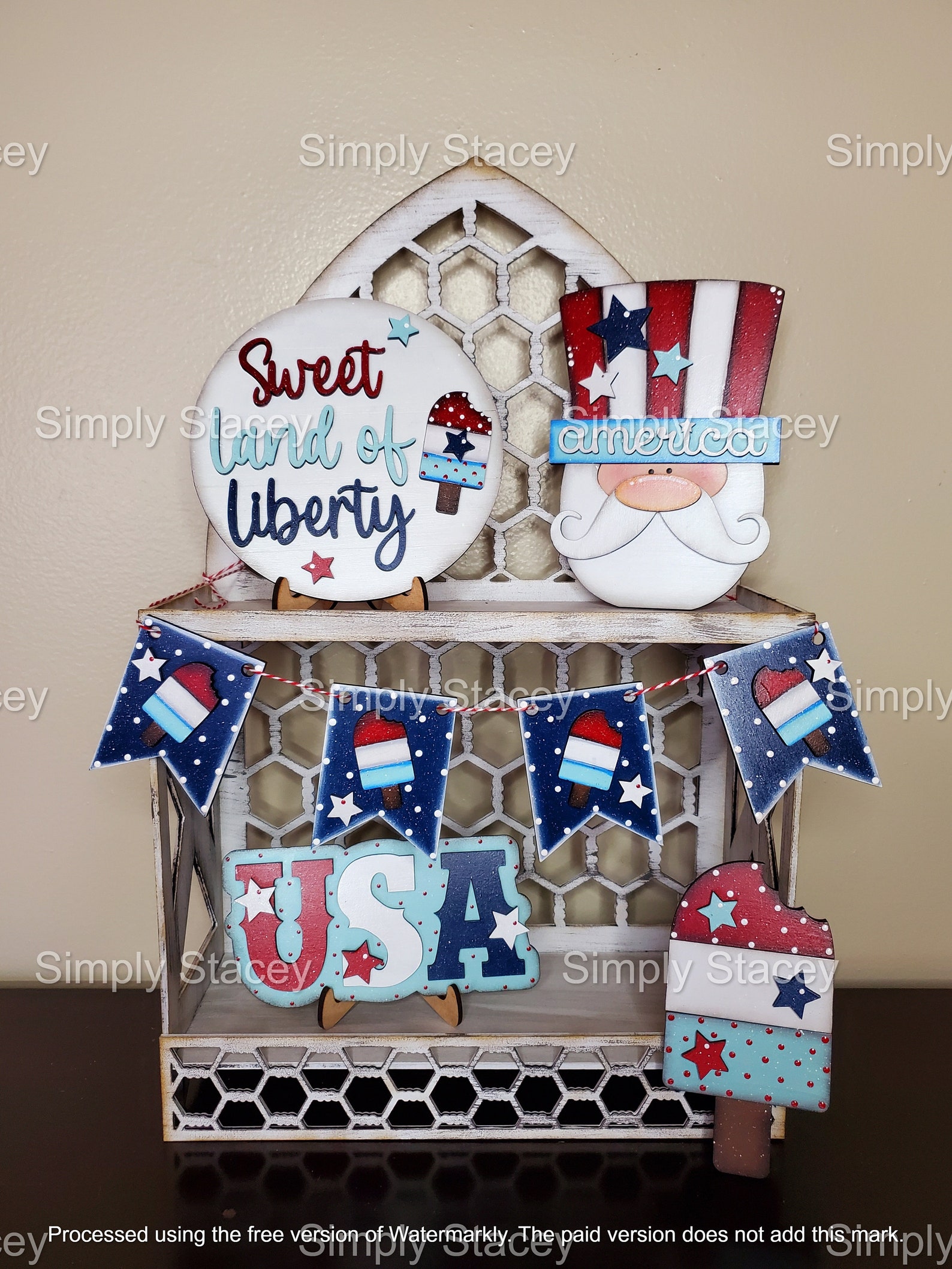 Land of Liberty Tiered Tray Set: 4th of July DIY Kit - Etsy