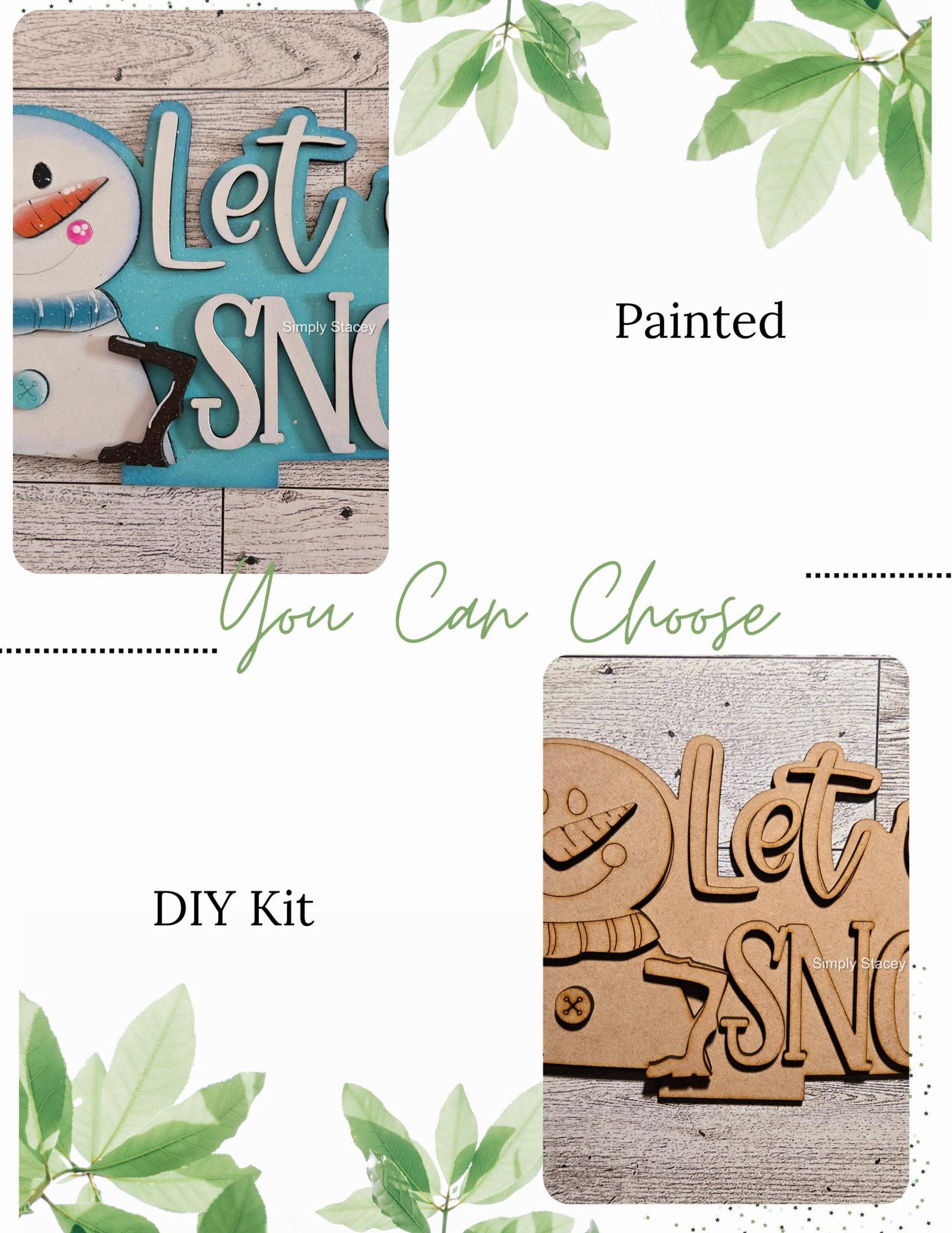 Hand-painted Snowman Basket Insert: Let It Snow Winter Decor (DIY Kit ...