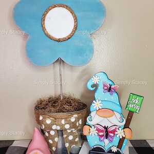 Spring Gnome, DIY Kit or Hand-painted, Spring Gnome Shelf Sitter ...
