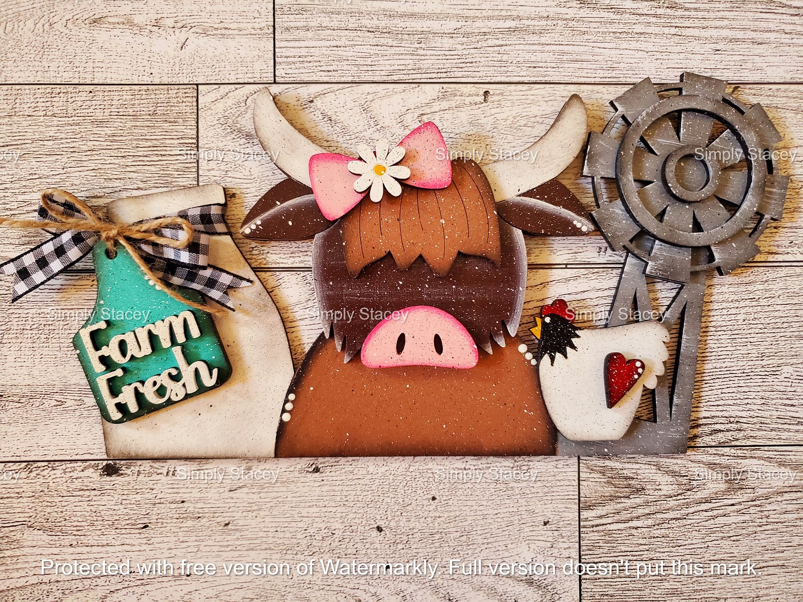 Cow Interchangeable Truck Insert, DIY Kit, or Hand-painted, Craft Kit ...