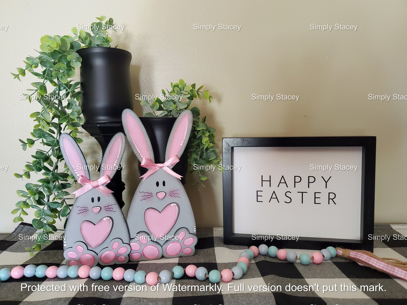 Double Bunny Easter Shelf Sitters, DIY Kit or Hand-painted, Easter ...