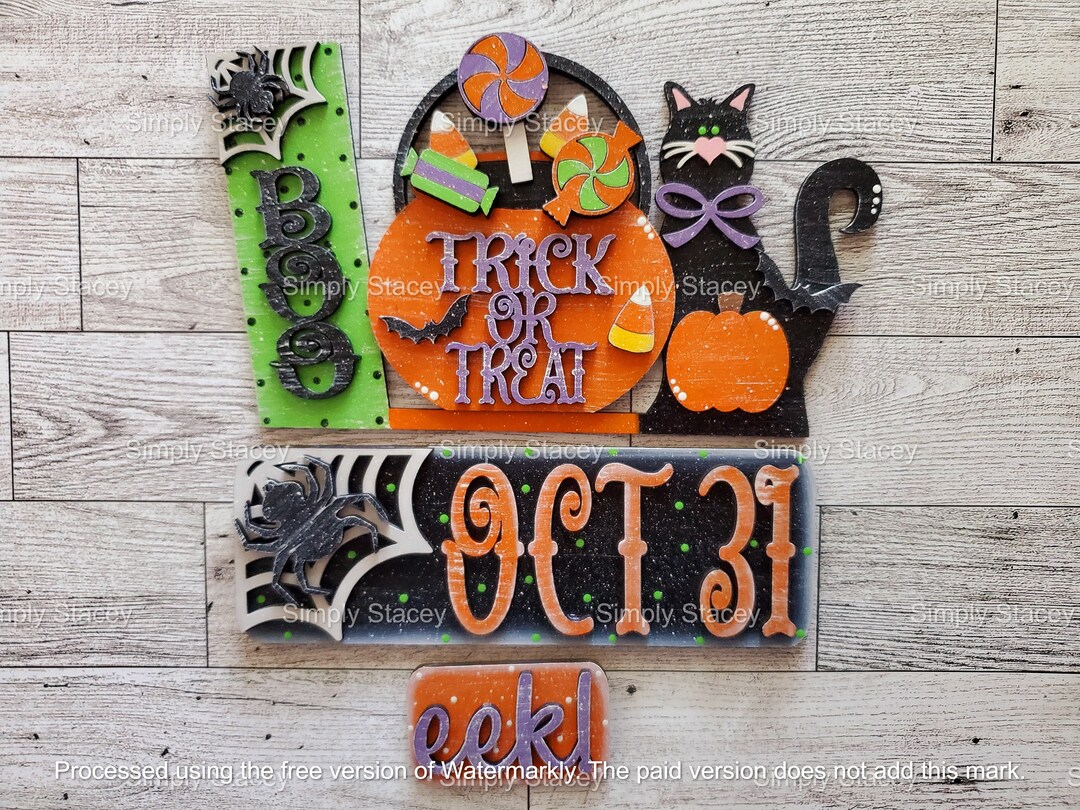 Trick or Treat Truck Insert Add-on: Halloween Farmhouse Decor (DIY Wood ...