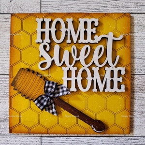 Bee Sign Tile Inserts, DIY Kit or Hand-painted, Bee Decor, DIY Bee ...