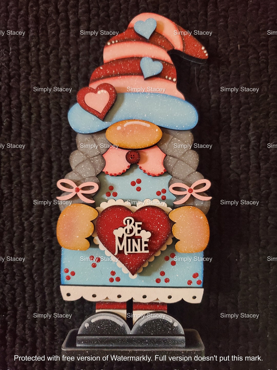 Valentine's Girl Gnome, DIY Kit or Hand-painted, Valentine's Day Gnome ...