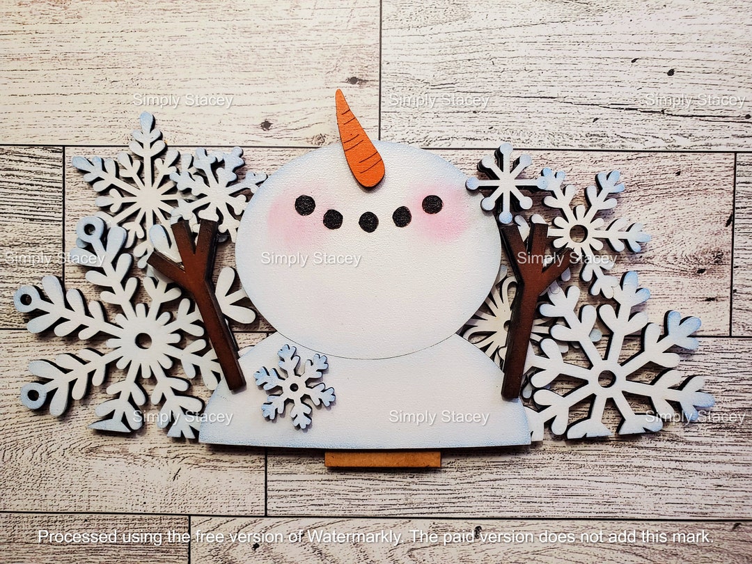 Snowman Interchangeable Basket Insert Large or Mini, Hand-painted ...